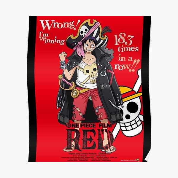 "one piece film red poster" Poster for Sale by mosesmade | Redbubble