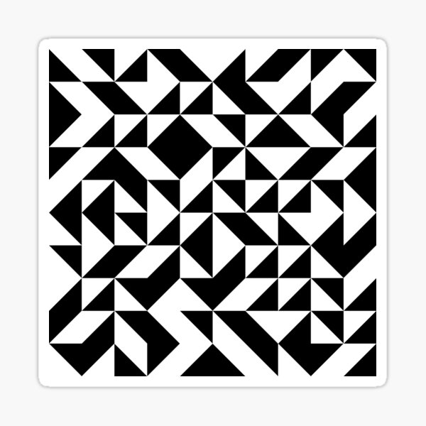 "Seamless Geometric Black And White Abstract" Sticker for Sale by ...