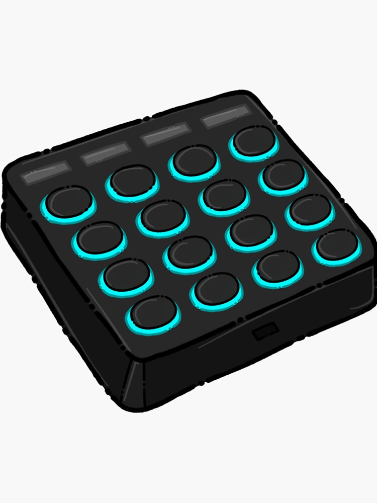"Midi Fighter 3D, Black " Sticker for Sale by BetterTogether0 | Redbubble