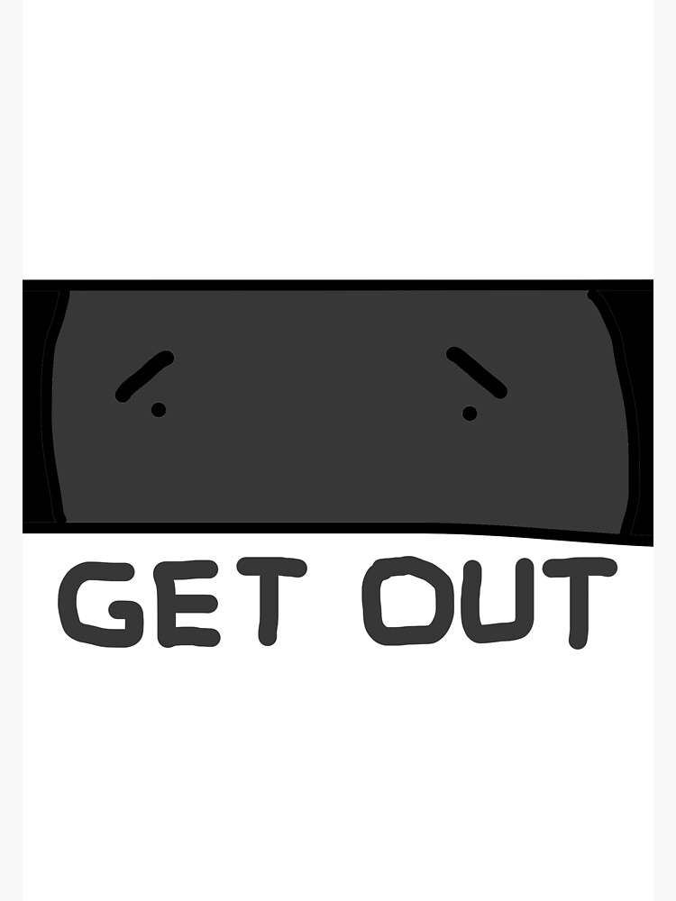 "Get Out Shit Movie Poster" Sticker for Sale by survivorcam | Redbubble