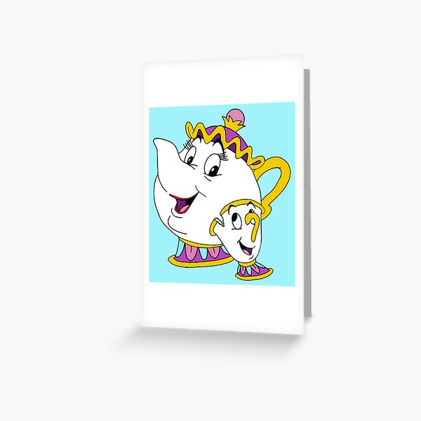 "Mrs. Potts and Chip" Greeting Card for Sale by FunkeyMonkey9 | Redbubble