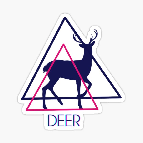 "Triangle DEER" Sticker for Sale by Glasstory | Redbubble