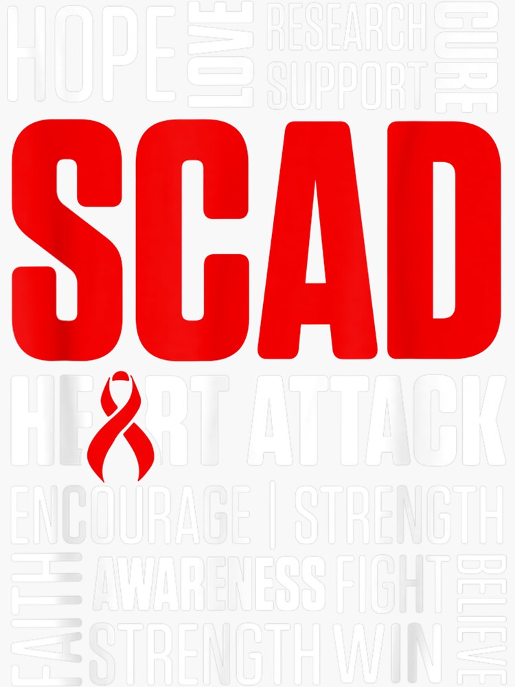 "SCAD Heart Attack Survivor Love Warrior Awareness" Sticker for Sale by ...