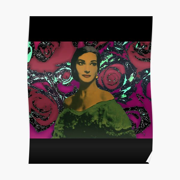 "Maria Callas - ruby red " Poster for Sale by RobertoCasasola | Redbubble
