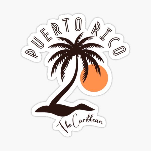 "Art Deco Puerto Rico The Caribbean - Brown - Retro Beach / Vacation ...