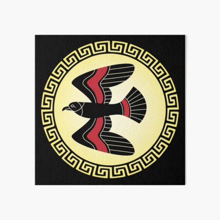 "Ancient Greek Shields: Hawk (Air)" Art Board Print for Sale by ...