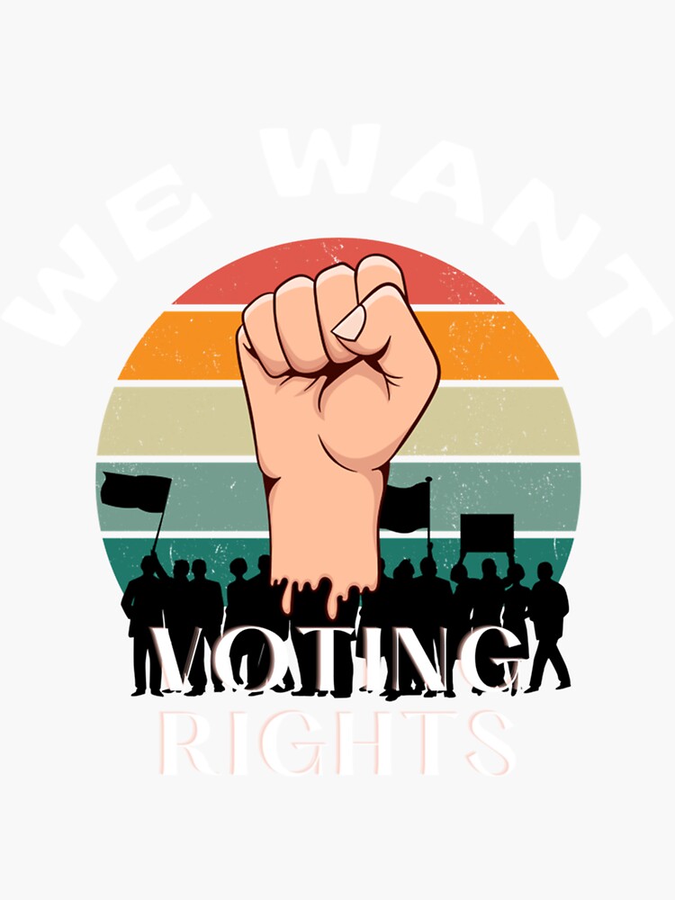 "We Want Voting Rights - Retro " Sticker for Sale by WildHerdDesigns ...