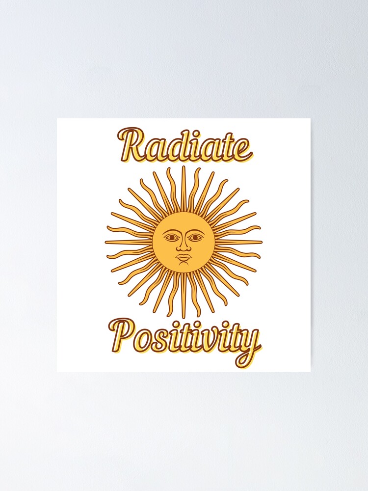 "Radiate Positivity Sun Face (no background)" Poster for Sale by Minima ...