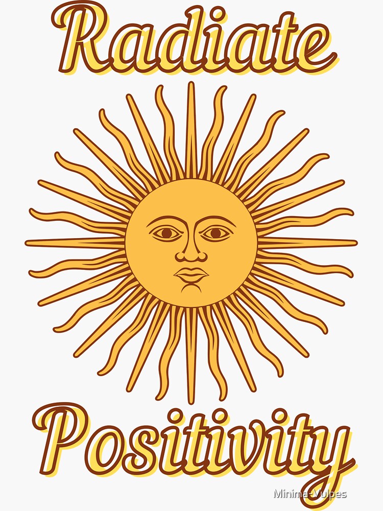 "Radiate Positivity Sun Face (no background)" Sticker for Sale by ...