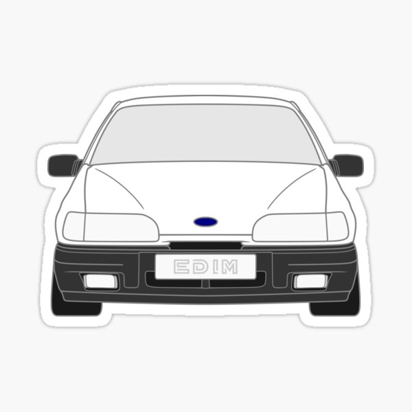 "Ford Sierra MK2 front colored" Sticker for Sale by EdimDesign | Redbubble