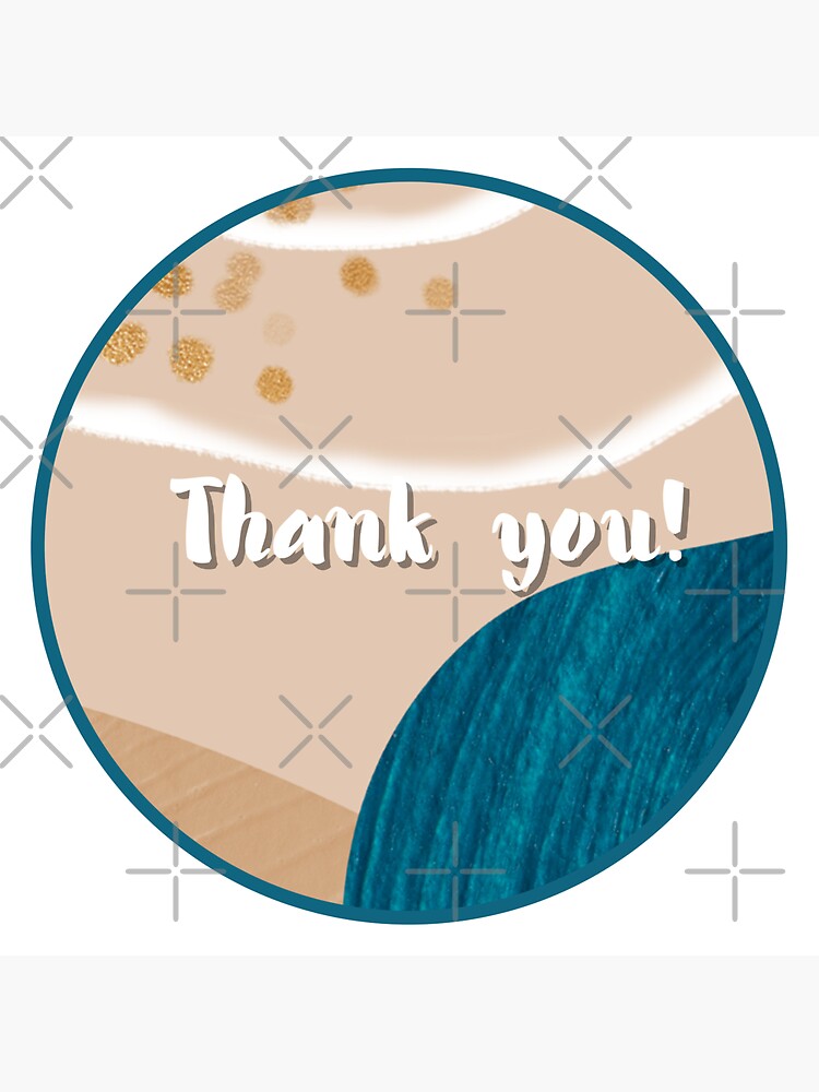 "Thank you sticker" Sticker for Sale by kiras13 | Redbubble
