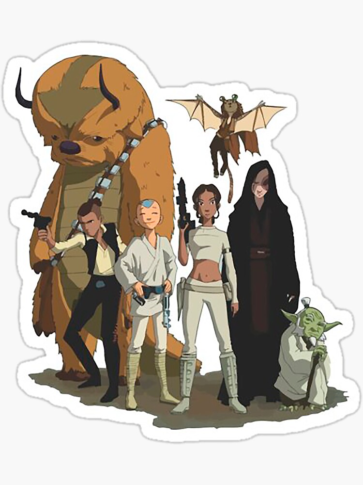 "Team Avatar on Appa " Sticker for Sale by ArgFischer | Redbubble