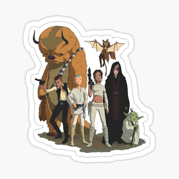 "Team Avatar on Appa " Sticker for Sale by ArgFischer | Redbubble