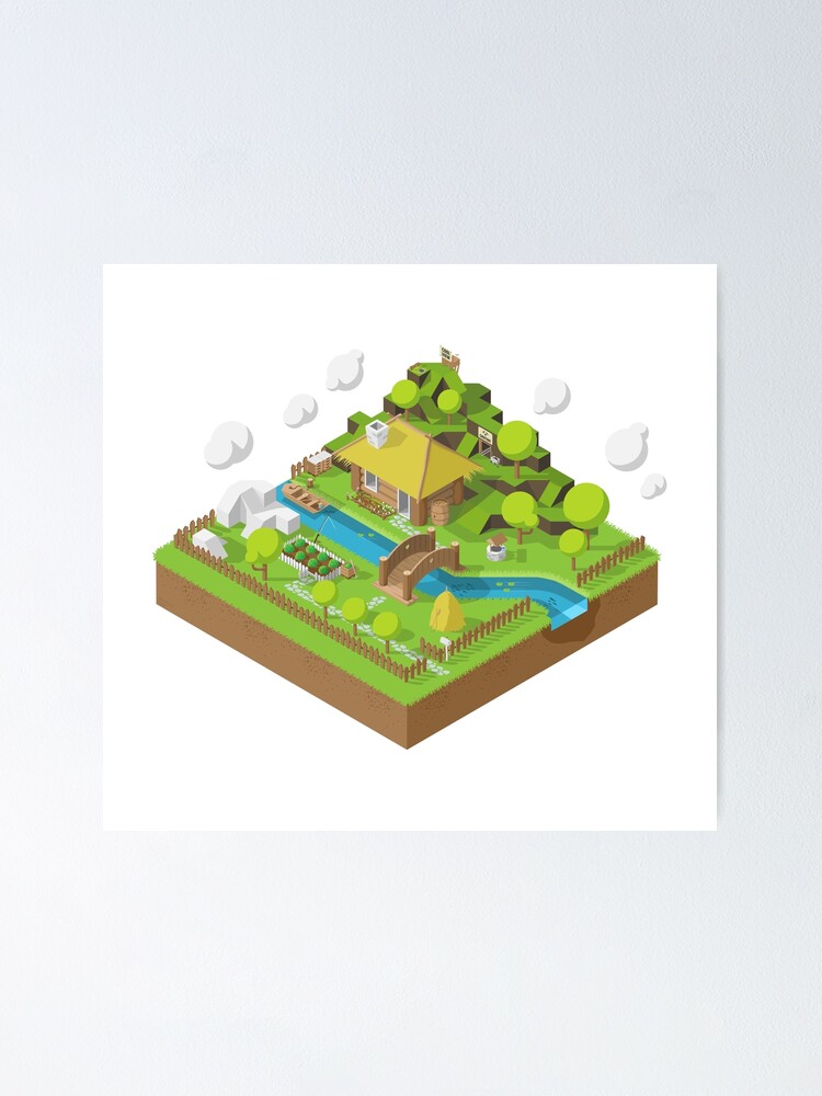 "Fantasy Country Cabin" Poster for Sale by Teenker | Redbubble