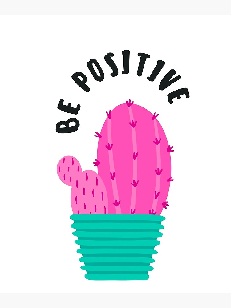 "Preppy aesthetic be positive pink cactus " Poster for Sale by ...