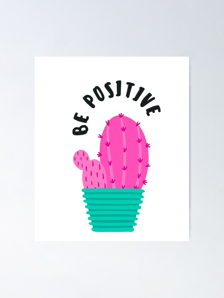 "Preppy aesthetic be positive pink cactus " Poster for Sale by ...