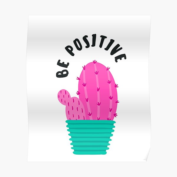 "Preppy aesthetic be positive pink cactus " Poster for Sale by ...