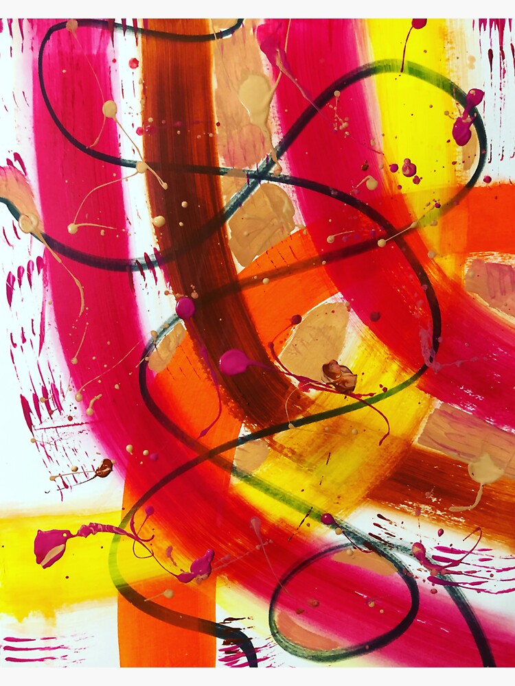 "Abstract Red and Yellow Curves" Sticker for Sale by villageschool ...