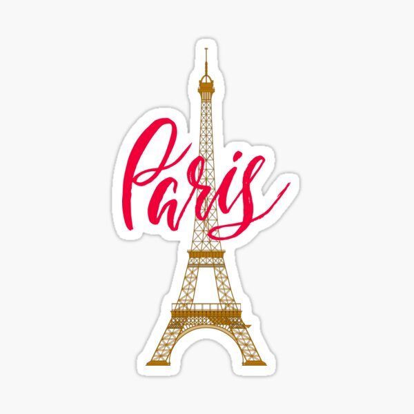 "Paris France Famous Landmark" Sticker for Sale by starlit-studios ...