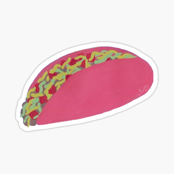 "Pink Taco" Sticker for Sale by SemmeD | Redbubble