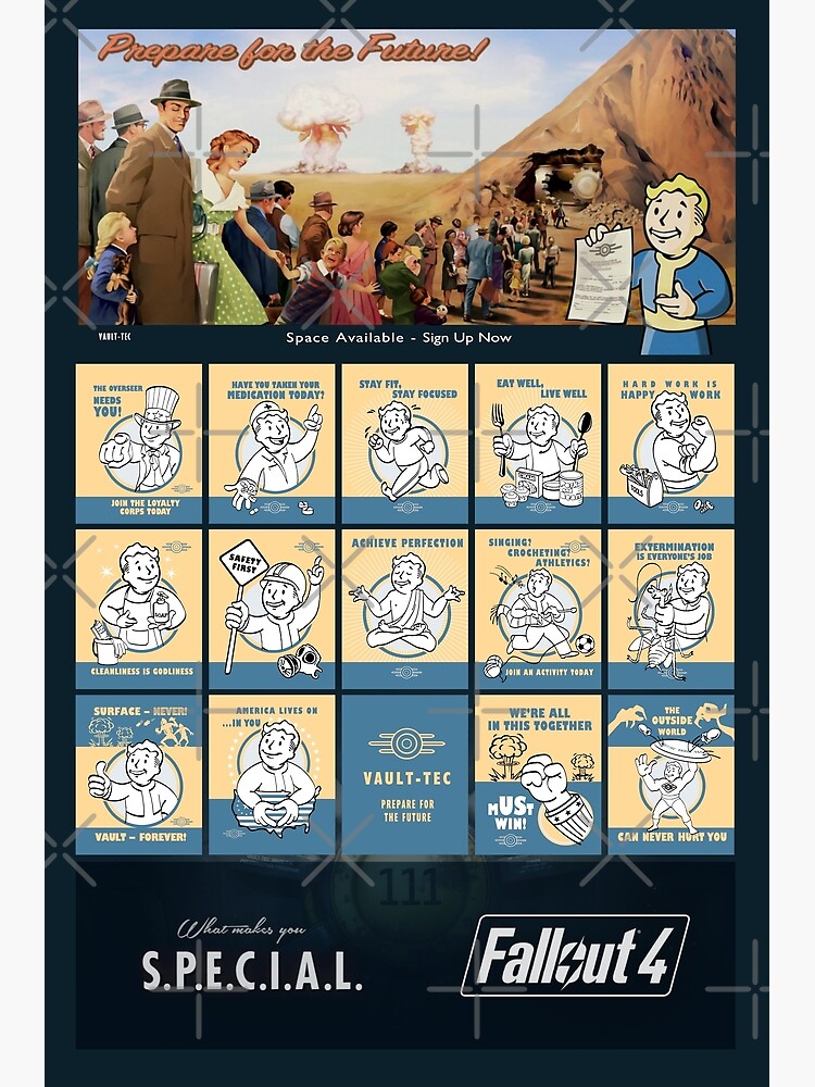 "Vault-Tec Motivational Poster | Prepare For The Future | All Posters ...