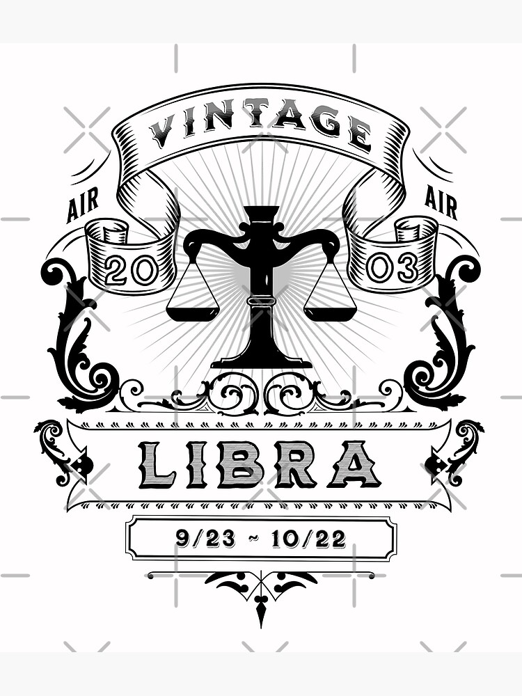 "The Zodiac Sign of Libra Black and White 2003" Poster for Sale by ...