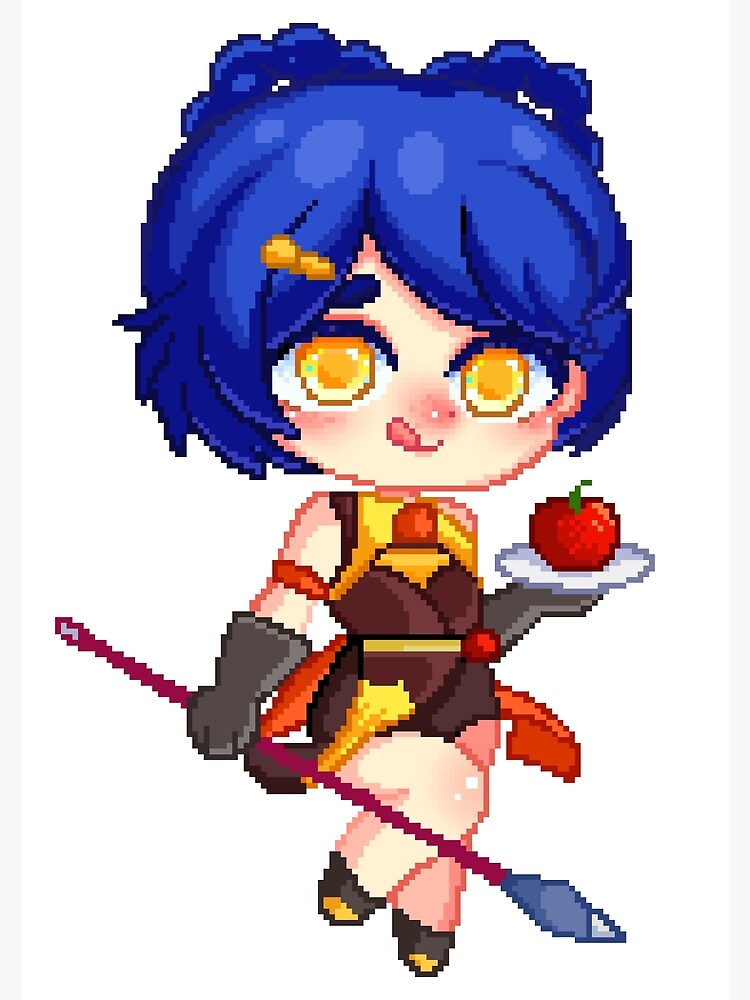 "Chibi pixel art Xiangling genshin" Canvas Print for Sale by Toyger ...