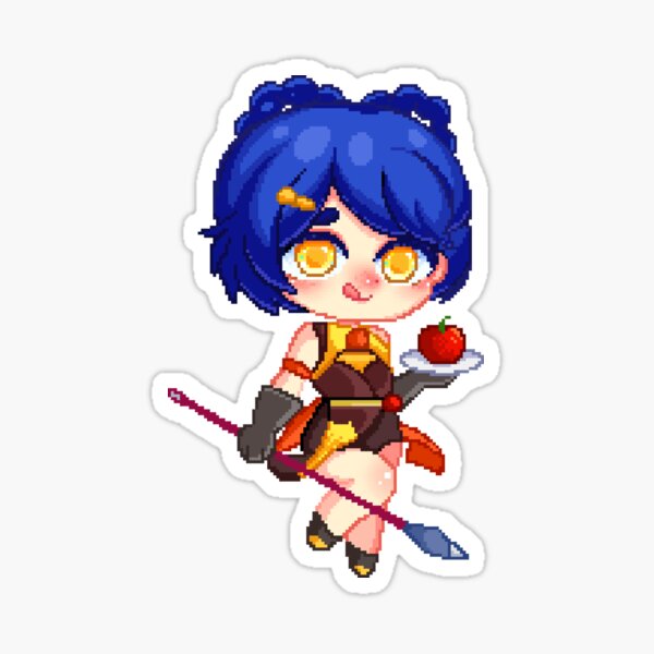 "Chibi pixel art Xiangling genshin" Sticker for Sale by Toyger-Lilly ...