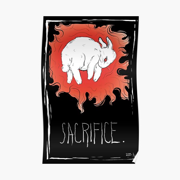 "Bunny Sacrifice Painting" Poster for Sale by YLIMEART | Redbubble