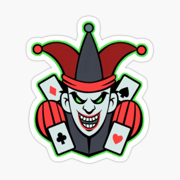 "Joker with playing cards stickers" Sticker for Sale by Designclub786 ...