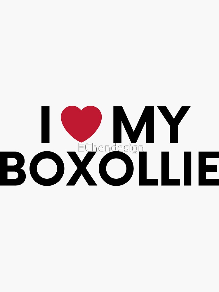 "I love my boxollie dog, border collie boxer mix" Sticker for Sale by ...