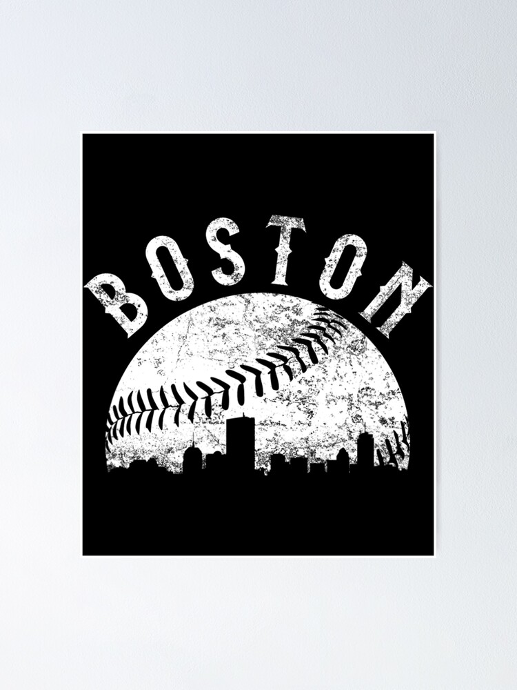 "Vintage Boston Massachusetts Skyline Apparel" Poster for Sale by ...