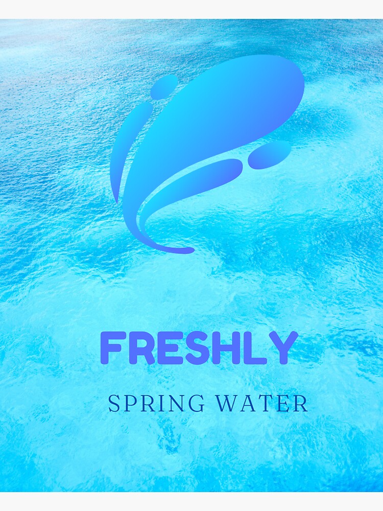 "Freshly spring water" Sticker for Sale by EL501 | Redbubble