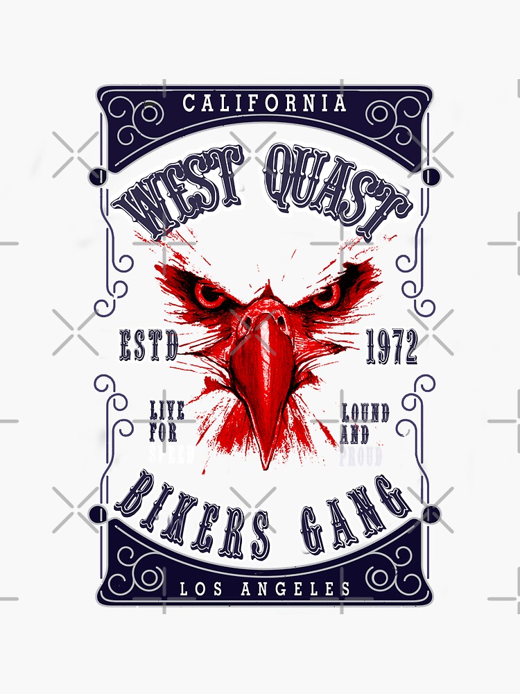"BIKERS GANG - WEST COAST" Sticker for Sale by maysno | Redbubble