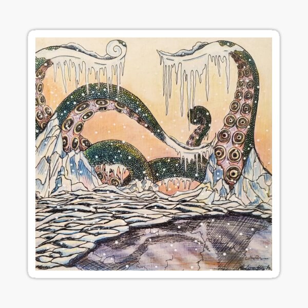 "Calamari Icebox" Sticker for Sale by Marlahawk | Redbubble