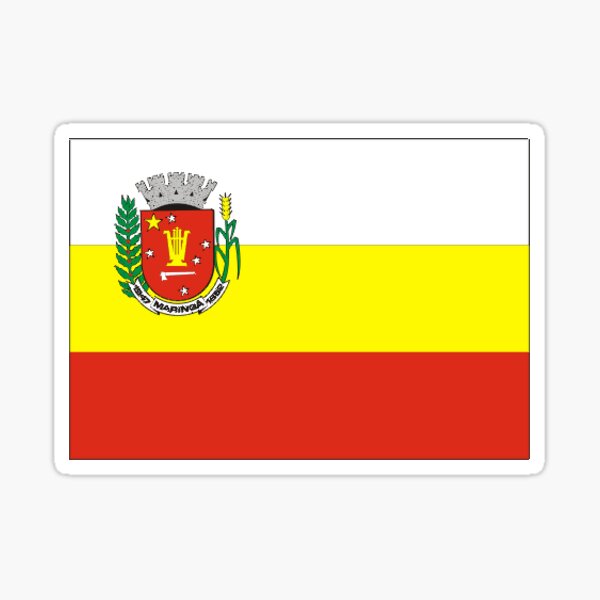 "Flag of Maringá, Brazil" Sticker for Sale by Tonbbo | Redbubble