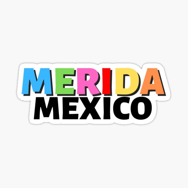 "Merida Yucatan Mexico upper case letters" Sticker for Sale by ...