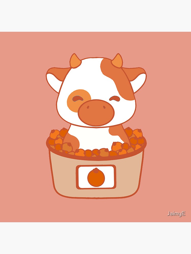 "Orange cow" Poster for Sale by JaimyE | Redbubble