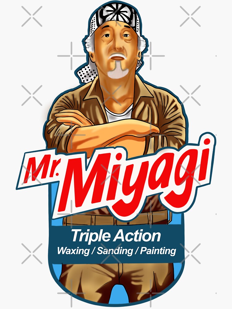 "Mr.Miyagi " Sticker for Sale by Nakamaprints | Redbubble