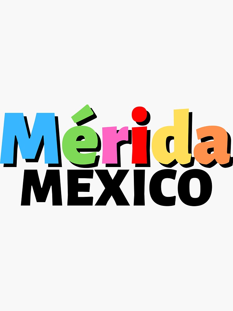 "Merida Yucatan Mexico lower case letters" Sticker for Sale by ...