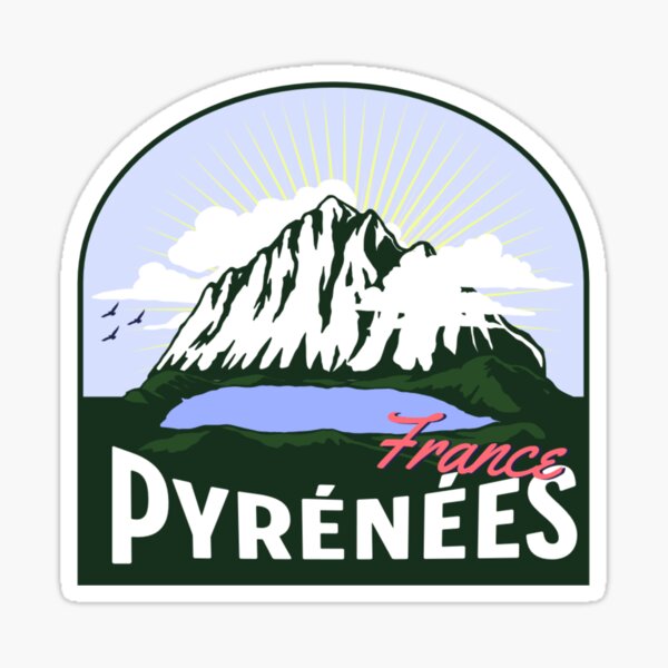 "French Pyrenees" Sticker for Sale by alvarsprints | Redbubble
