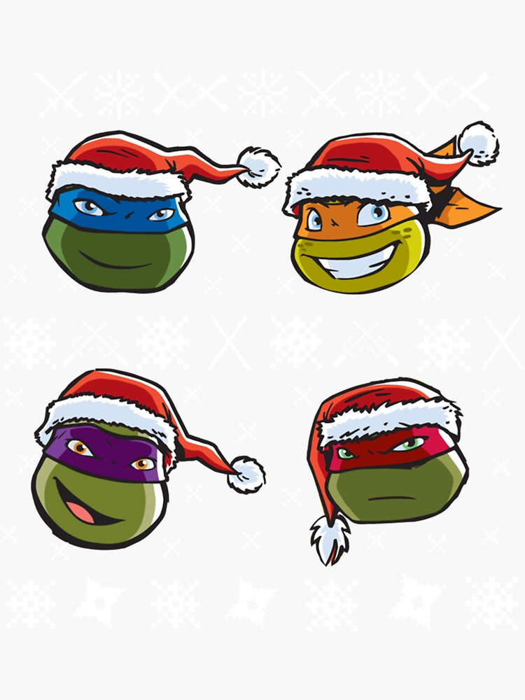 "Teenage-Mutant-Ninja-Turtles-Christmas-Sweater-" Sticker for Sale by ...