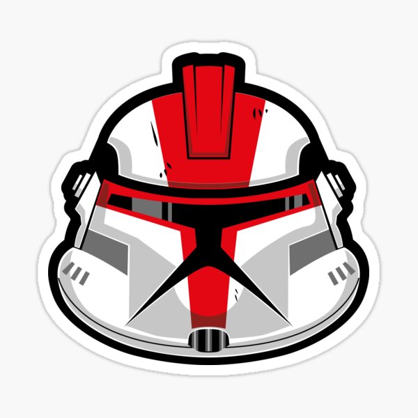 "Clone Trooper phase 1 Red" Sticker for Sale by sulfurox | Redbubble