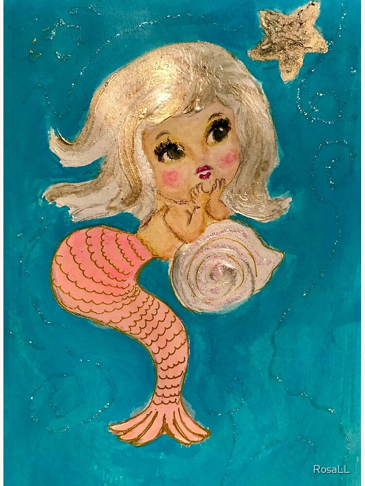 "Cute vintage mermaid" Poster for Sale by RosaLL | Redbubble