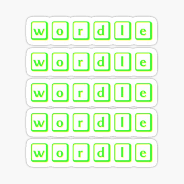 "Wordle" Sticker for Sale by TeamJoks | Redbubble