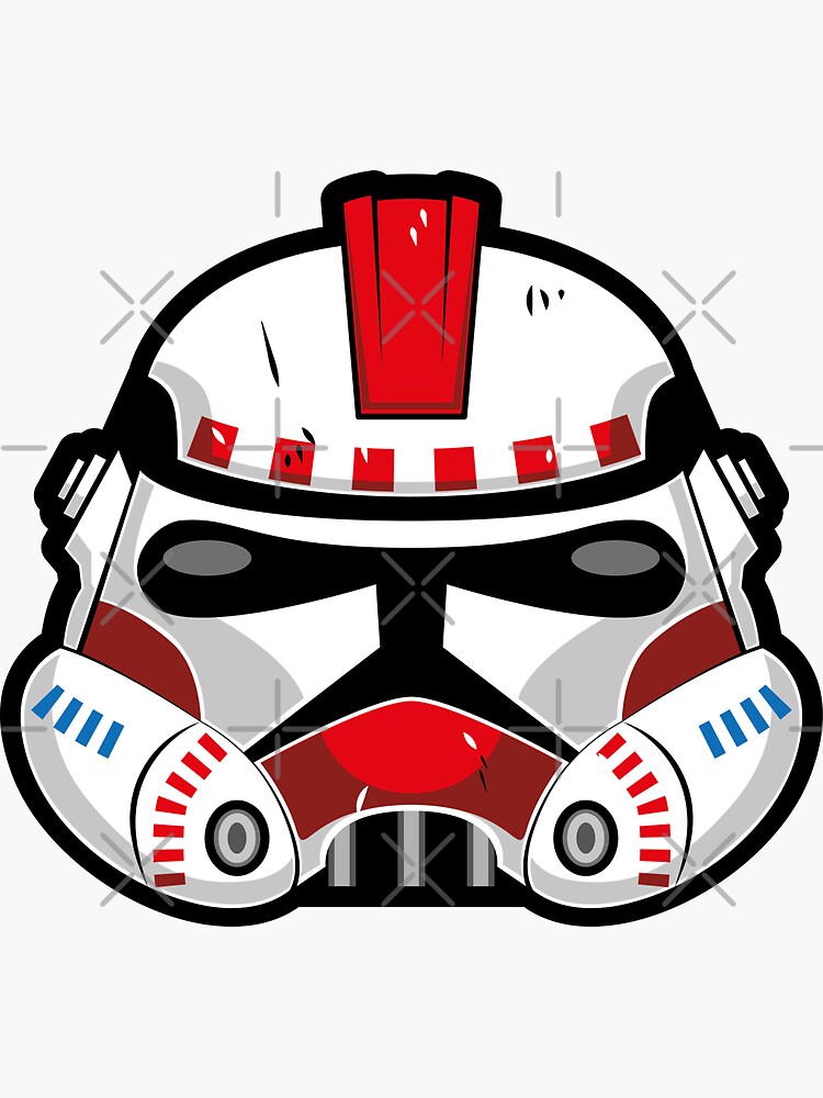 "Clone Trooper phase 2 Red" Sticker for Sale by sulfurox | Redbubble