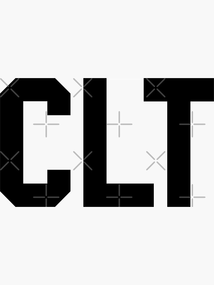 "CLT" Sticker for Sale by MadEDesigns | Redbubble