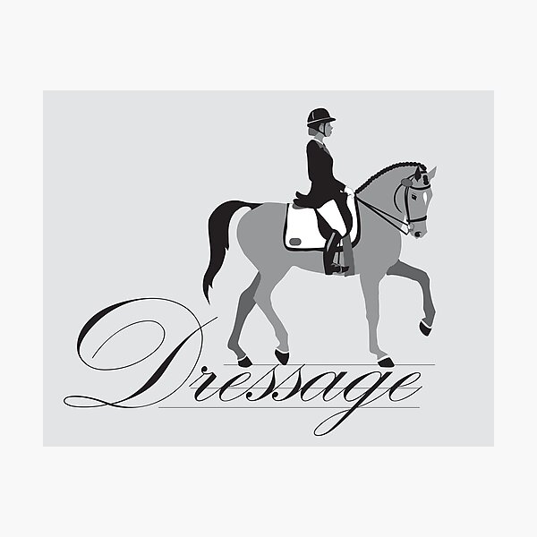 "Dressur - Reiterin" Fotodruck von Horseworks | Redbubble