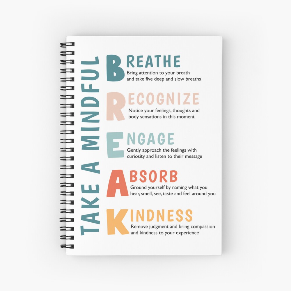 "Mindful Break Wellness Check In Mindfulness Grounding Mental Health ...