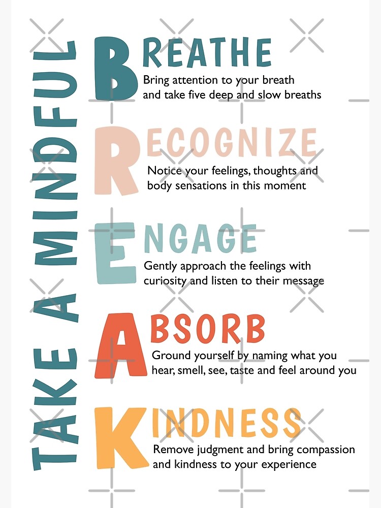 "Mindful Break Wellness Check In Mindfulness Grounding Mental Health ...